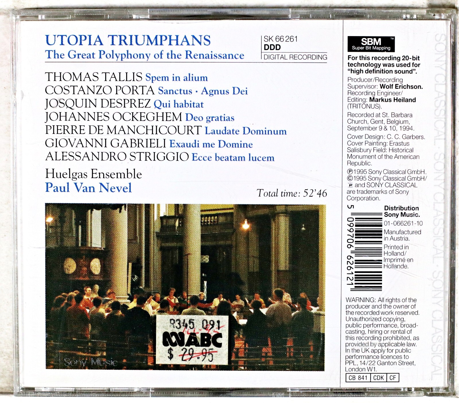 Utopia Triumphans - The Great Polyphony Of The Renaissance Huelgas ...
