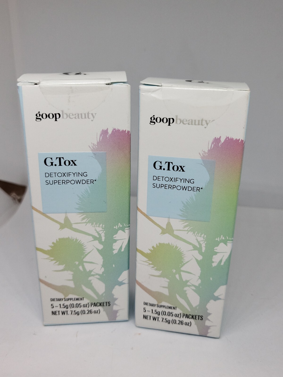 GOOP G.Tox Detoxifying Superpowder Dietary Supplement 5-1.5g PACKETS x2 ...