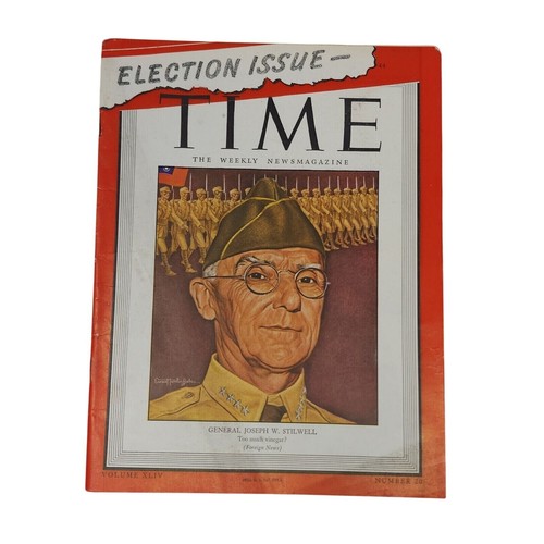 Vintage Time Magazine November 13, 1944 General Joseph W Stilwell WWII ...