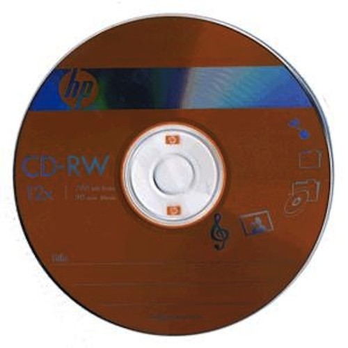 10 Pcs HP Brand 12X Logo Top CD-RW ReWritable Blank Disc with Paper ...