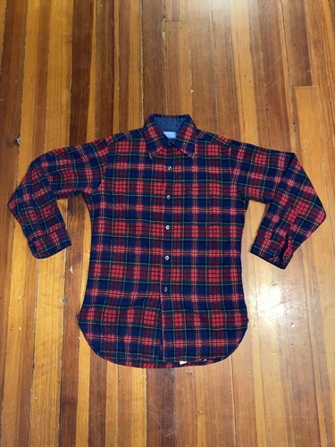 Vintage Pendleton Red Flannel Shirt 100% Wool | eBay
