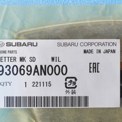 Genuine Subaru Fender Emblem 93069AN000 for sale online | eBay