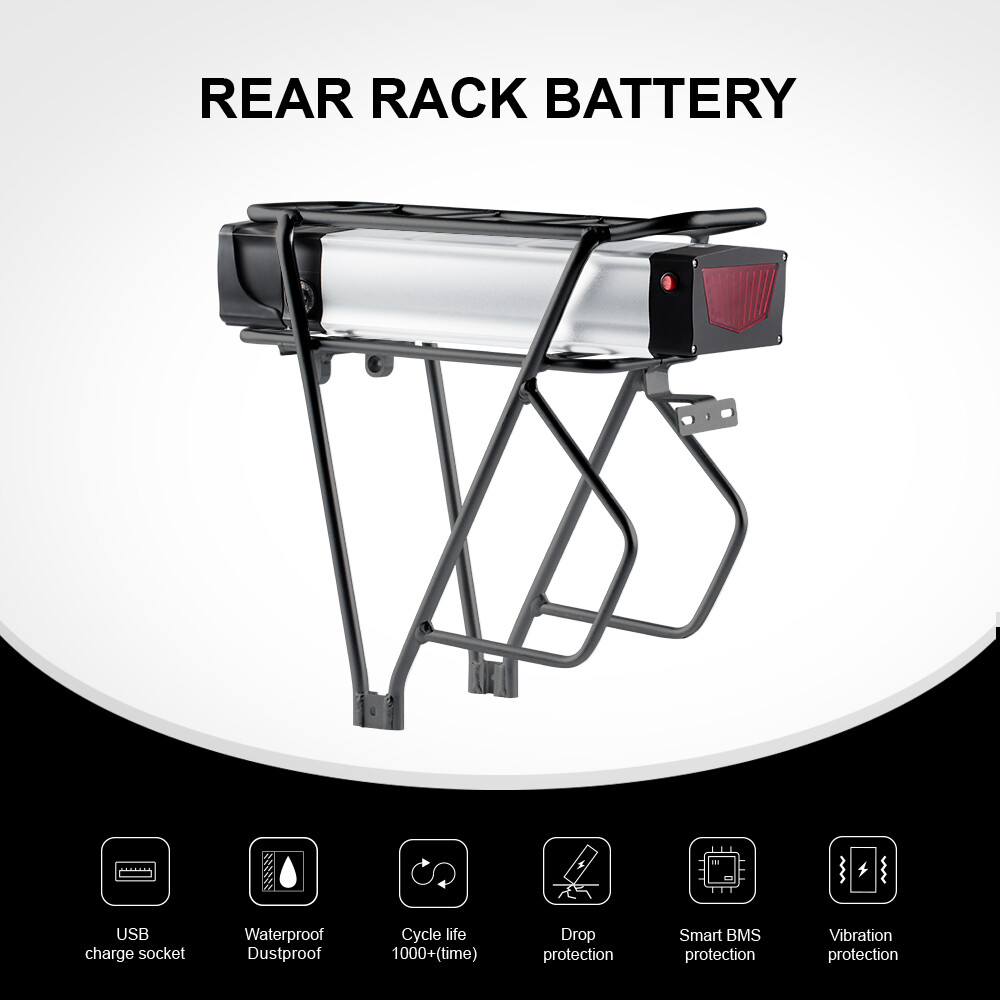 48V 20Ah Battery Rear Rack Electric Bike Battery Ebike Battery 48V for ...