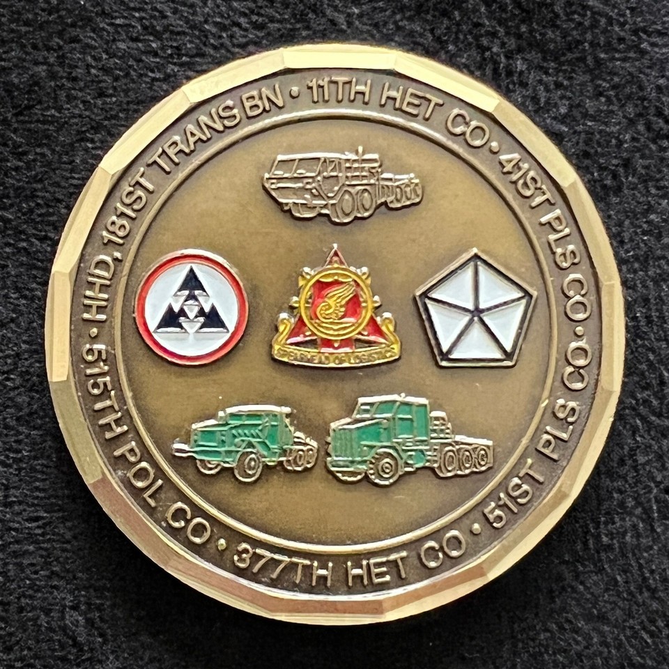 181st Transportation Battalion Commander & CSM Challenge Coin | eBay