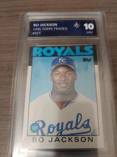 Bo Jackson RC 1986 Topps Traded #50T Rookie Graded GEM MINT 10 | eBay