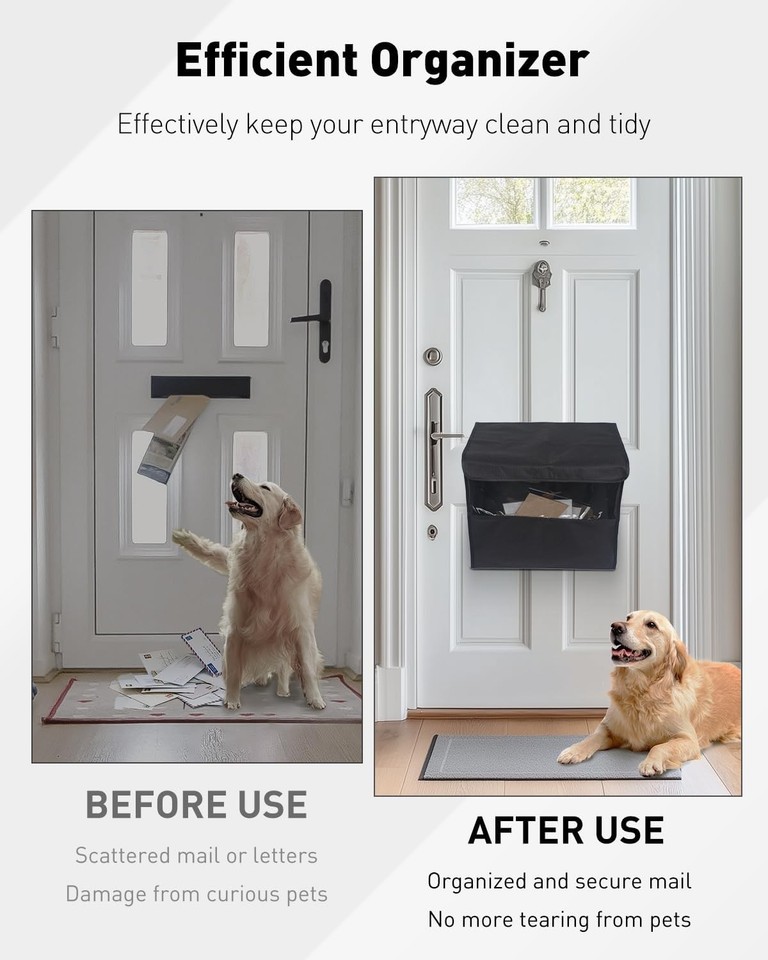 Mail Slot Catcher for Door, Large Capacity Letter Catcher Letterbox ...
