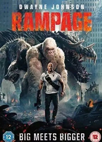 RAMPAGE DWAYNE JOHNSON NAOMIE HARRIS JEFFREY DEAN MORGAN WARNER UK 2018 ...