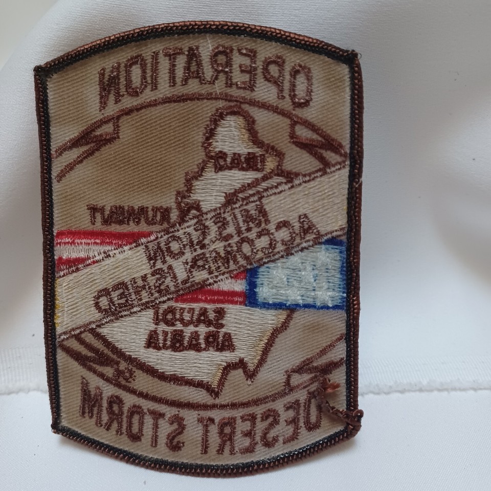 OPERATION DESERT STORM GULF WAR EMBROIDERED ARM PATCH 4 1/4"x 3" New ...