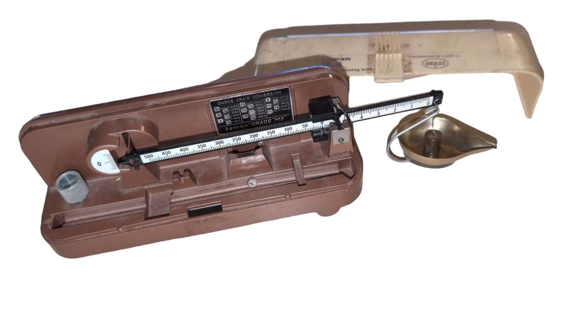 Vintage Lyman Ohaus M5 Precision Loading Scale Gun Powder Grain Ammo ...