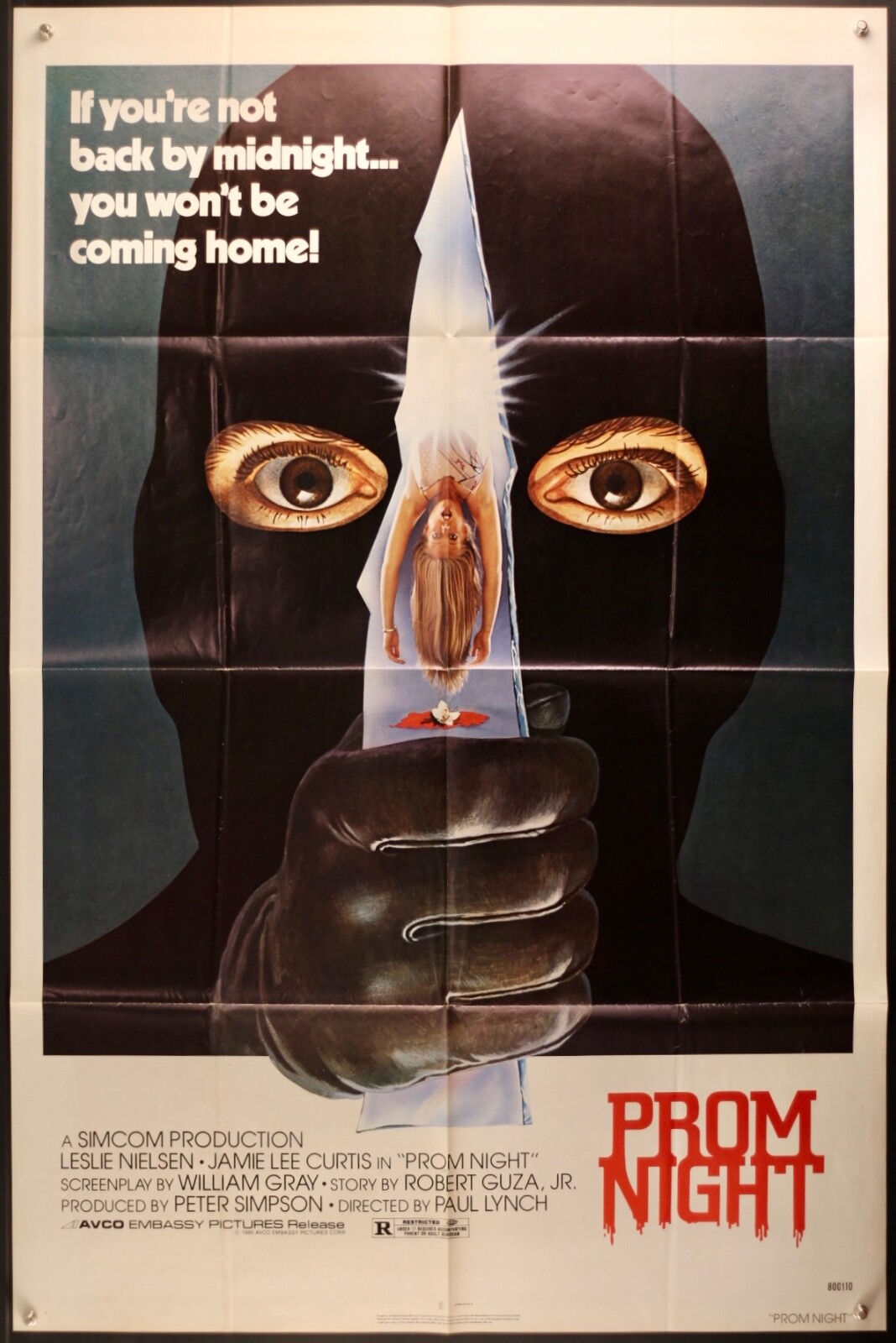 PROM NIGHT Original 1980 Horror Film Poster 27"x41" One Sheet Jamie Lee ...
