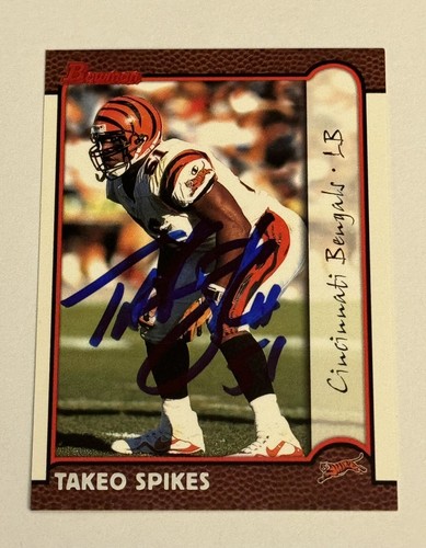 Takeo Spikes 1999 Bowman Authentic Signed Autograph Auto Card ...
