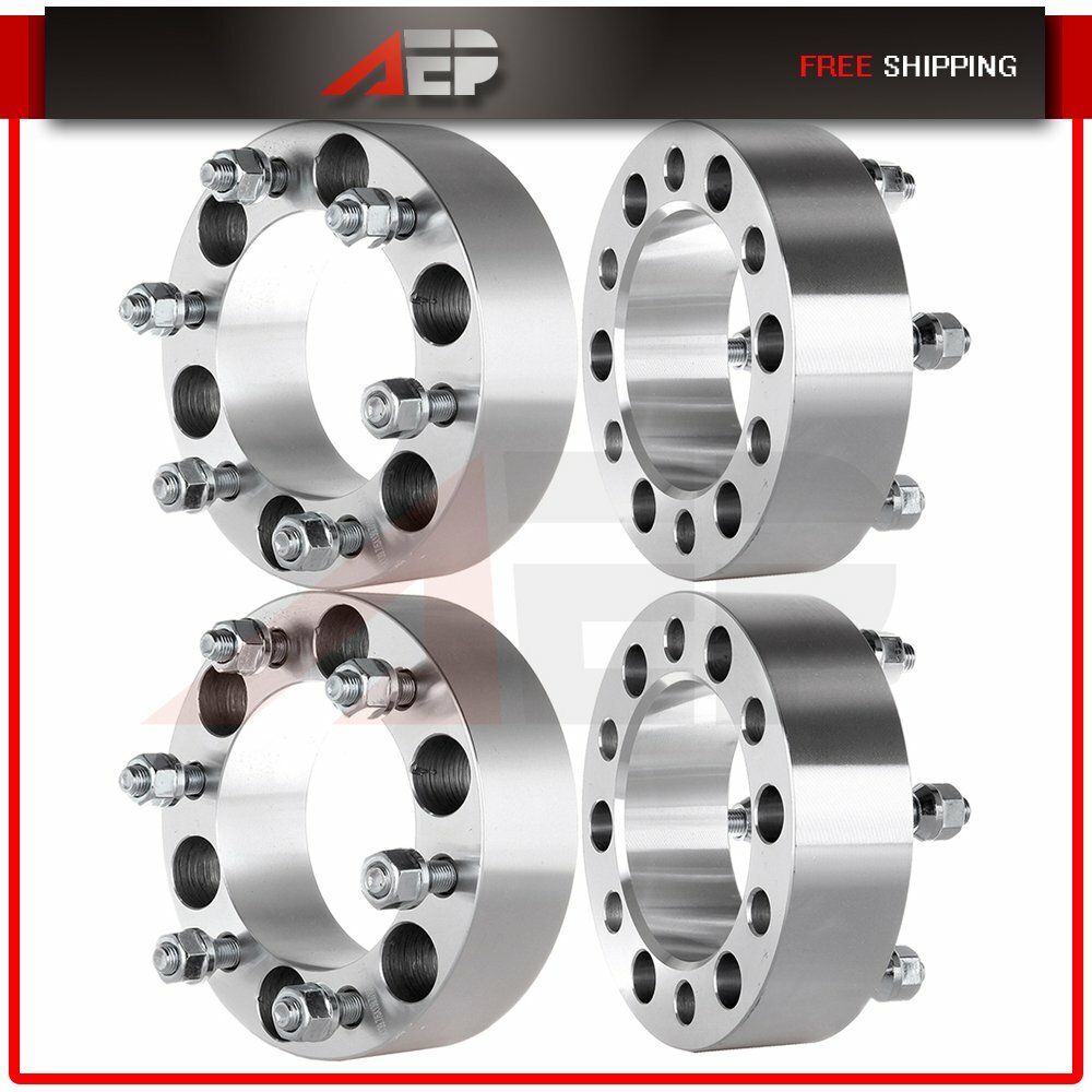 4X 6x5.5 Wheel Spacers 2" 12x1.5 For Toyota Tacoma 4Runner Hummer Chevy ...