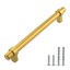 Gold Satin Brass Brushed Modern Cabinet Handles Pulls Kitchen Hardware ...