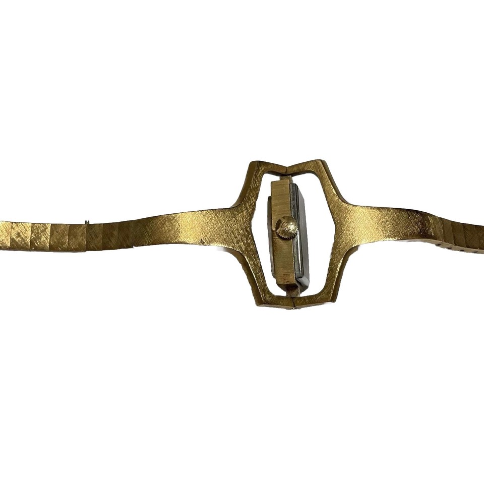 70s Vulcain Rigid Bracelet Watch Georges Claude Hinge Rotating Case ...