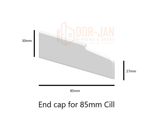 End Caps Cill Window uPVC Plastic External Sill Cover 85mm Stub / 150mm ...