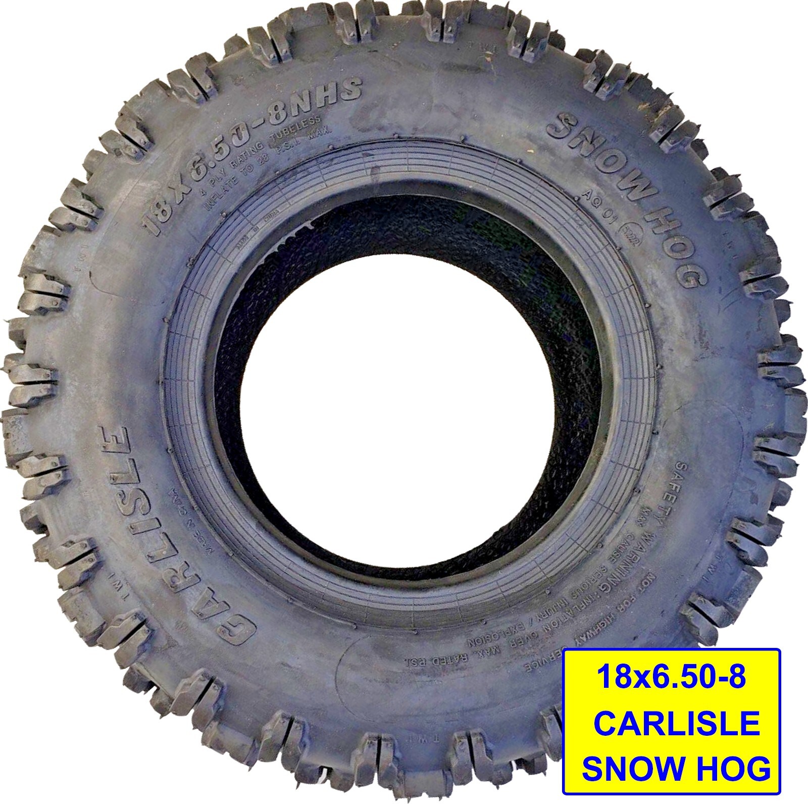 Snow Hog TIRE 18x6.50-8 18x650-8 18/6.50-8 18/650-8 Thrower Blower ...