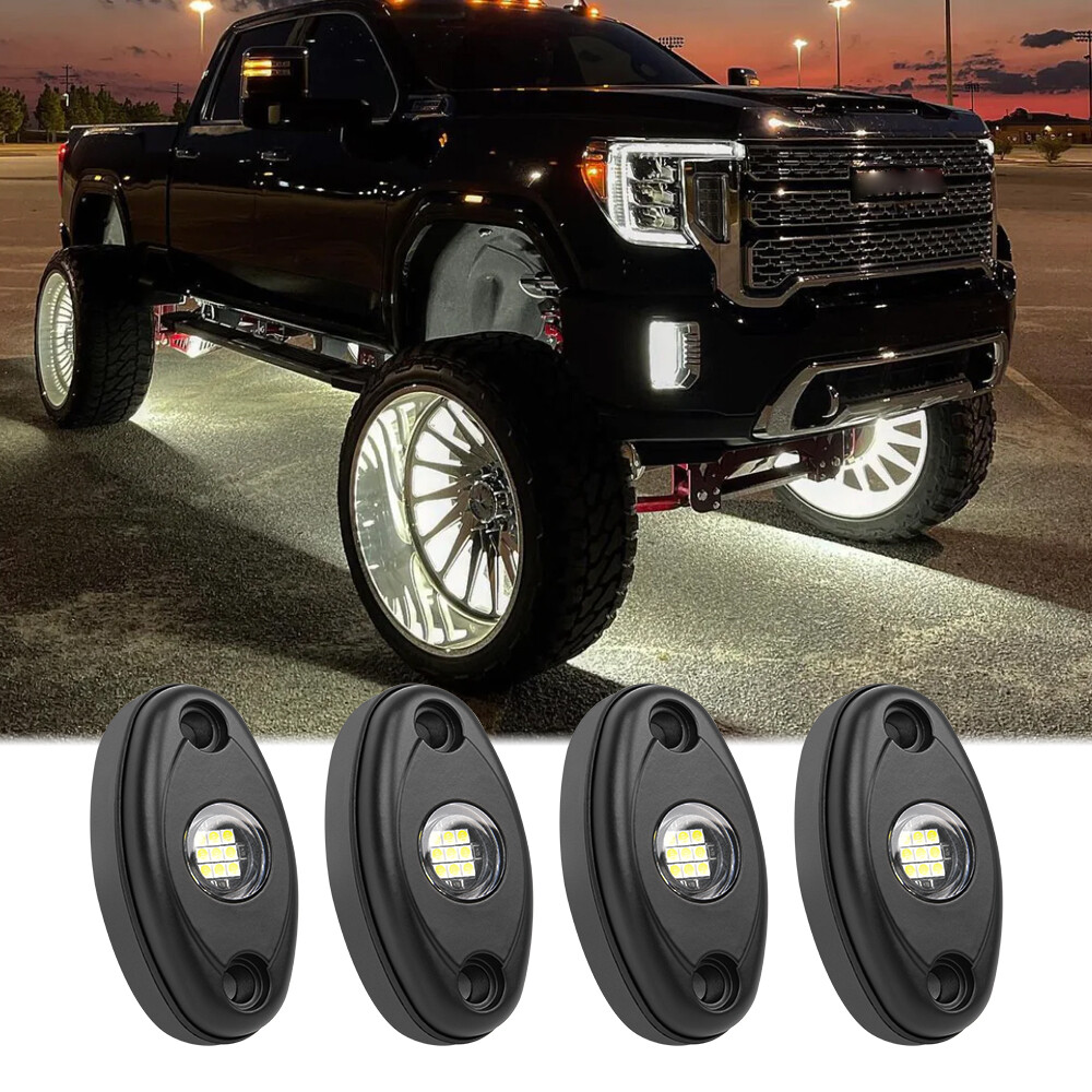 4Pod White LED Underbody Underglow Rock Lights Kit For GMC Sierra 1500 ...