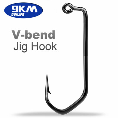 25~100Pcs V-bend Jig Hooks Worm Hooks 90 Degree Jig Hooks DIY Jighead ...