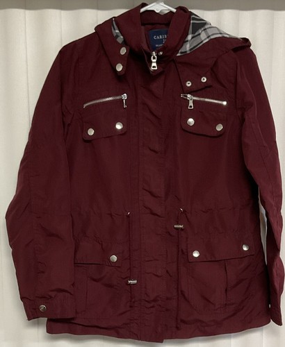 Caribbean Joe Windbreaker Jacket Women’s Extra Large Burgundy. 7756 | eBay
