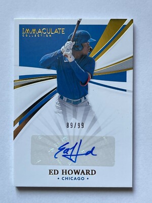 2021 Panini Immaculate Signatures Ed Howard 89/99 Chicago Cubs | eBay