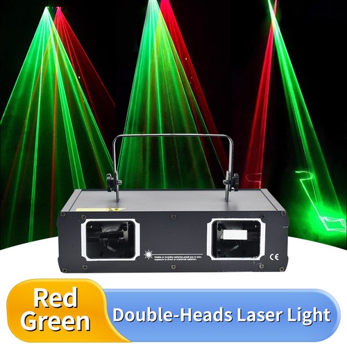 2 Lens RG Beam DMX Laser Projector Lights Party DJ Animation Scan Stage ...