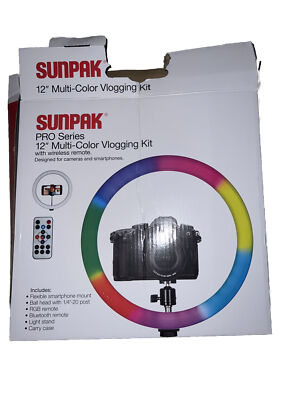 Pro Series Sunpak 12" Multi-color Vlogging Kit (ring Light) Wireless ...