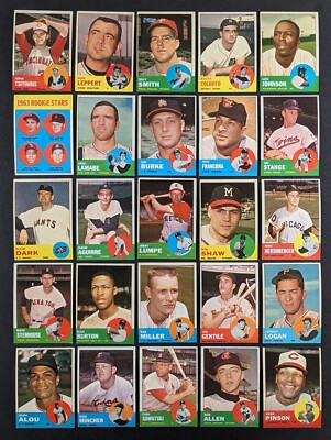 1963 Topps Baseball Set Break 25 Cards | eBay