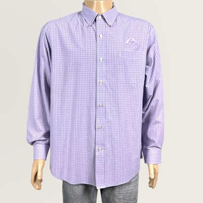 Albertsons Grocery Stores 2XL Purple Plaid Button Front Uniform Dress ...