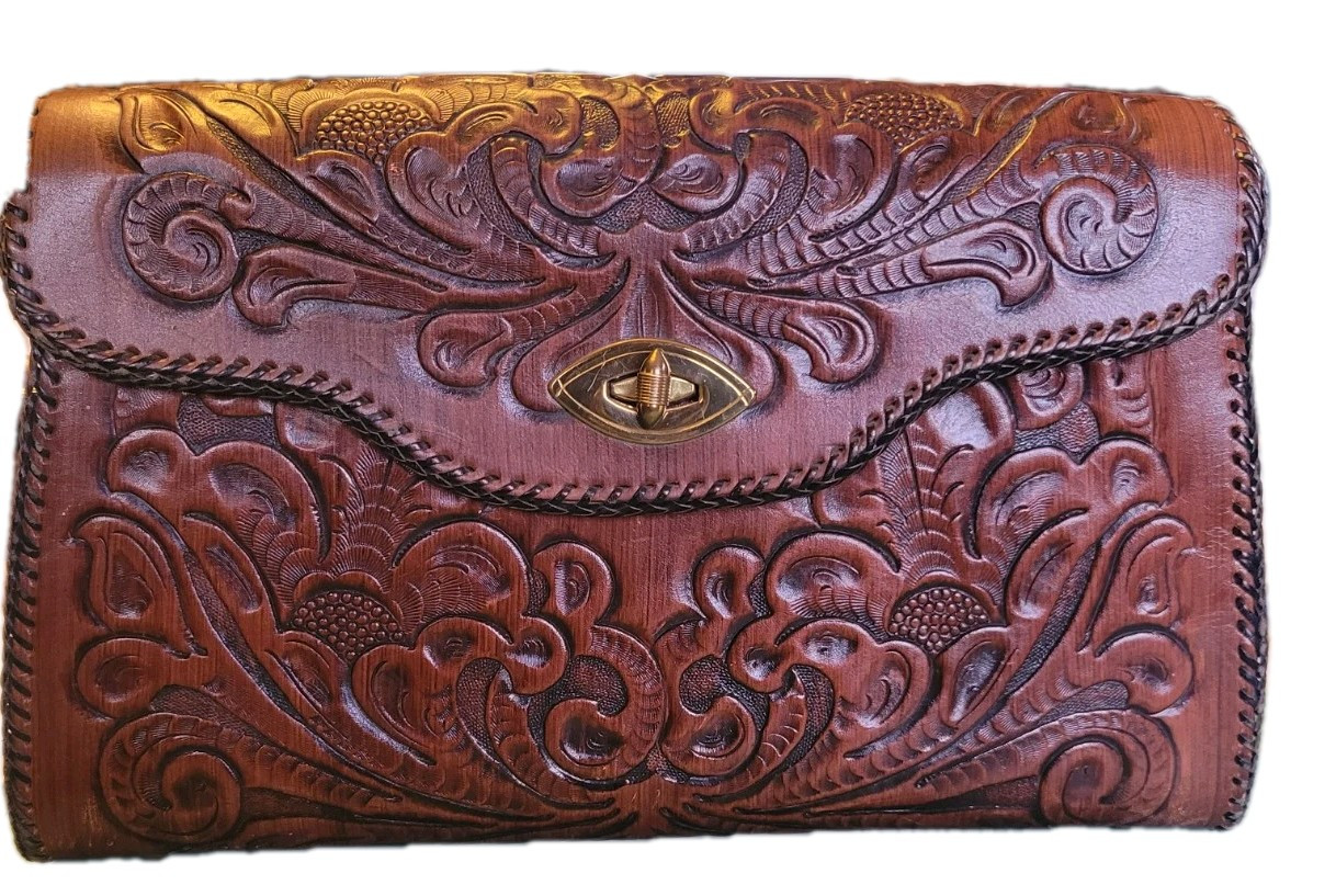 VINTAGE 1960's JOO-KAY HANDTOOLED LEATHER EMBOSSED PU… - Gem