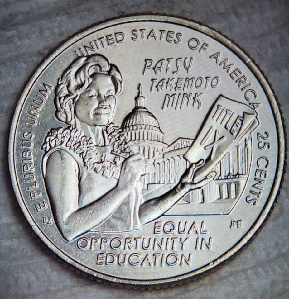 2024 D Patsy Takemoto Mink Quarter - Die Gouge "Scar" on Washingtons ...