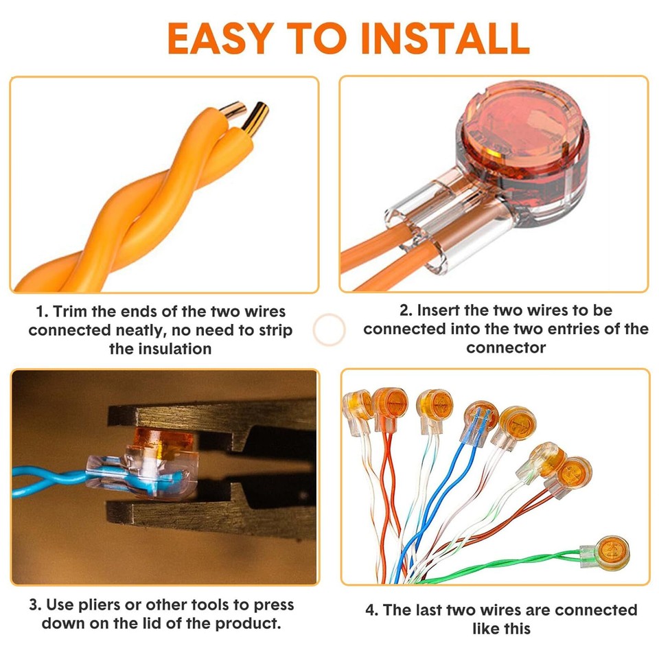 CCTV CAT 5 CAT 6 Cable Repair Extender Joiner Wire Gel Crimps ...