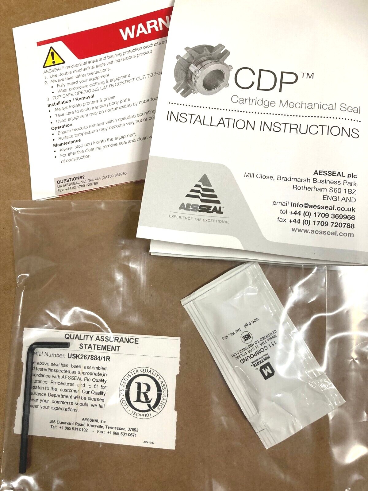 AESSEAL FMG CDP 32mm Cartridge Mechanical Seal 316L VITON | eBay