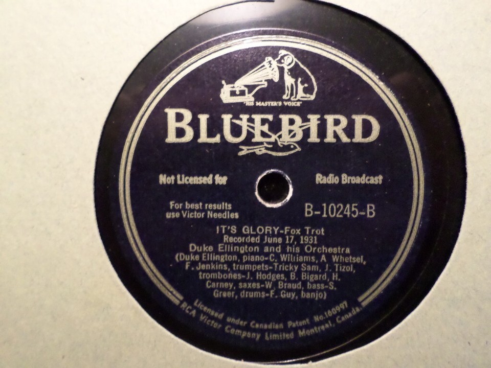 CANADA BLUEBIRD 78 RECORD 10245/DUKE ELLINGTON/IT'S GLORY/SARATOGA ...