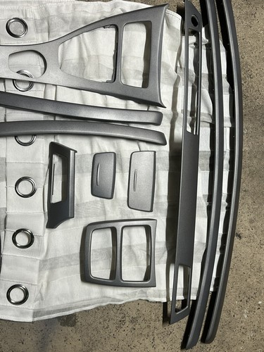 07-13 BMW E92 328 335 335i Dash Satin Iron Nickel Interior Trim SET OEM ...