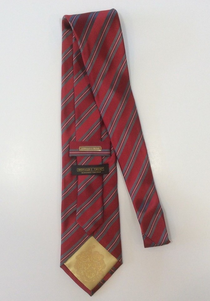 DONALD J. TRUMP SIGNATURE COLLECTION Necktie Red Grey White | eBay