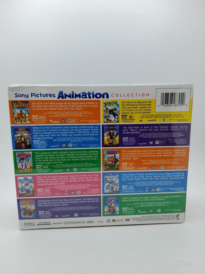 Sony Pictures Animation Collection (DVD, 10-Disc Set), lunch box gift ...