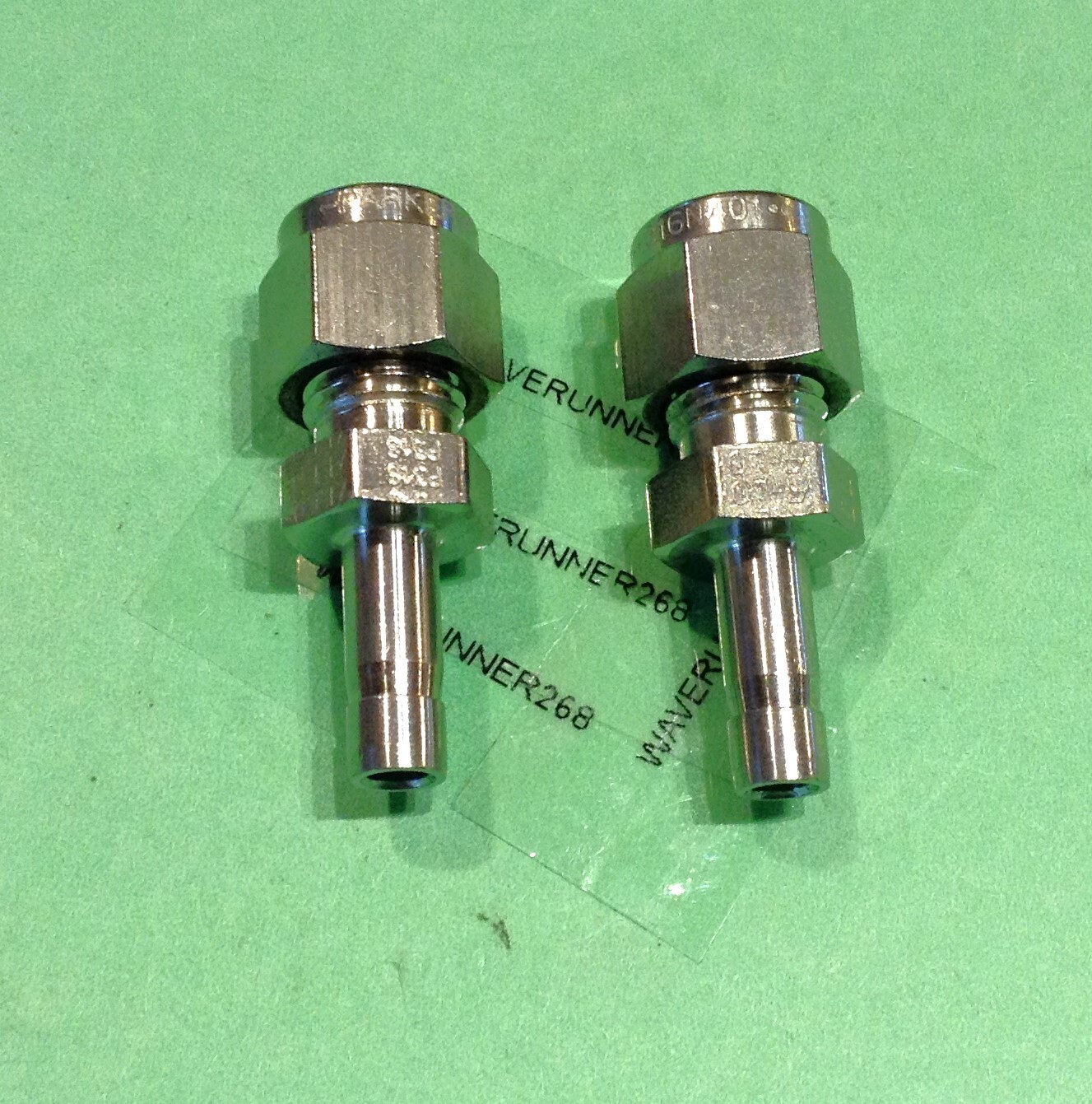 Parker 4TUR4-316 A-Lok 1/4" Tube Stub Adapter Lot of 2 New Swagelok SS ...