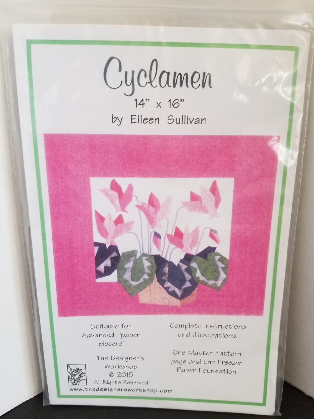 "Cyclamen" by Eileen Sullivan Paper Piecing Quilt Pattern Designer's ...