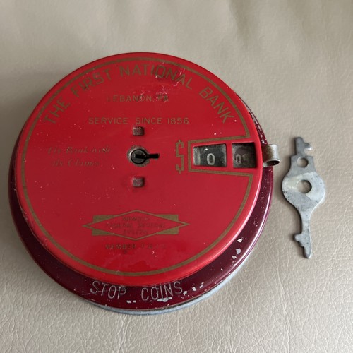 Vtg The First National Bank Lebanon Pa Red Add O Bank Stainless Steel ...
