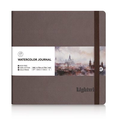 Square Watercolor Journal 100% Cotton Cold Press Small Watercolor Paper ...