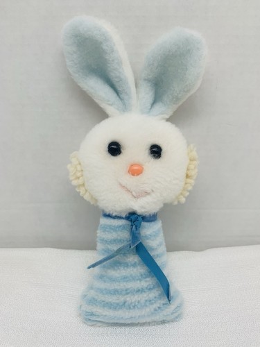 Vtg Eden Plush Stuffed Bunny Rabbit Striped Baby Rattle Adorable Soft ...