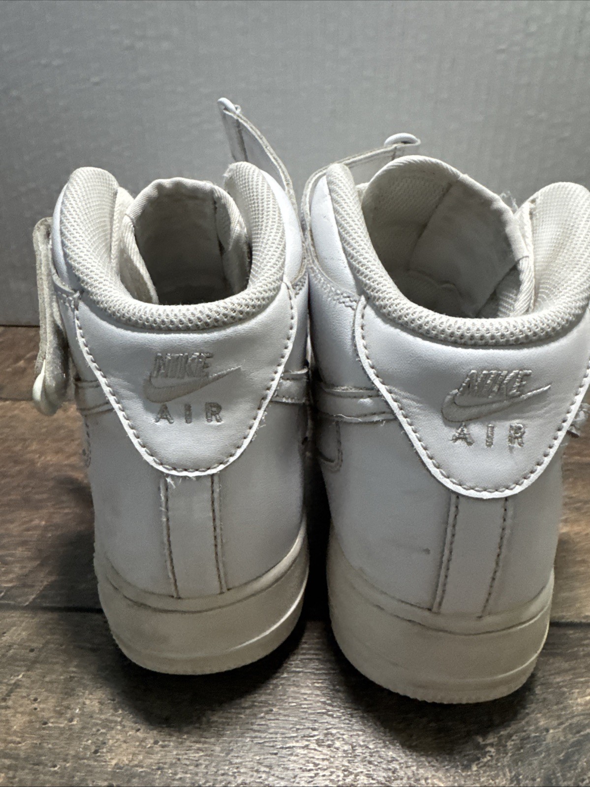 Used Nike Air Force One AF1 High Top White Shoes Size 9.5 Mens | eBay