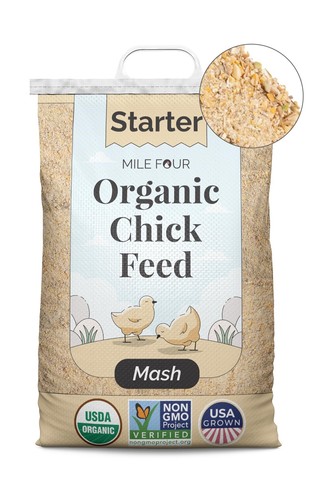Organic Chicken Feed – Starter Chick Mash, Non-GMO, USA Grown, 21% ...