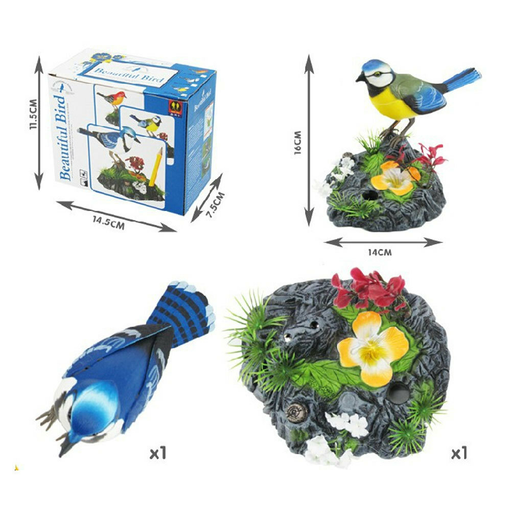 Motion Activated Singing Birds Tigrezy Interactive Cat Toy With