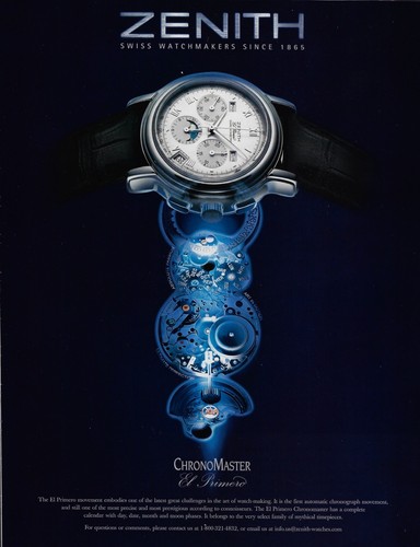 2001 Zenith Chronomaster El Primero Most Precise Swiss Watch Vintage ...