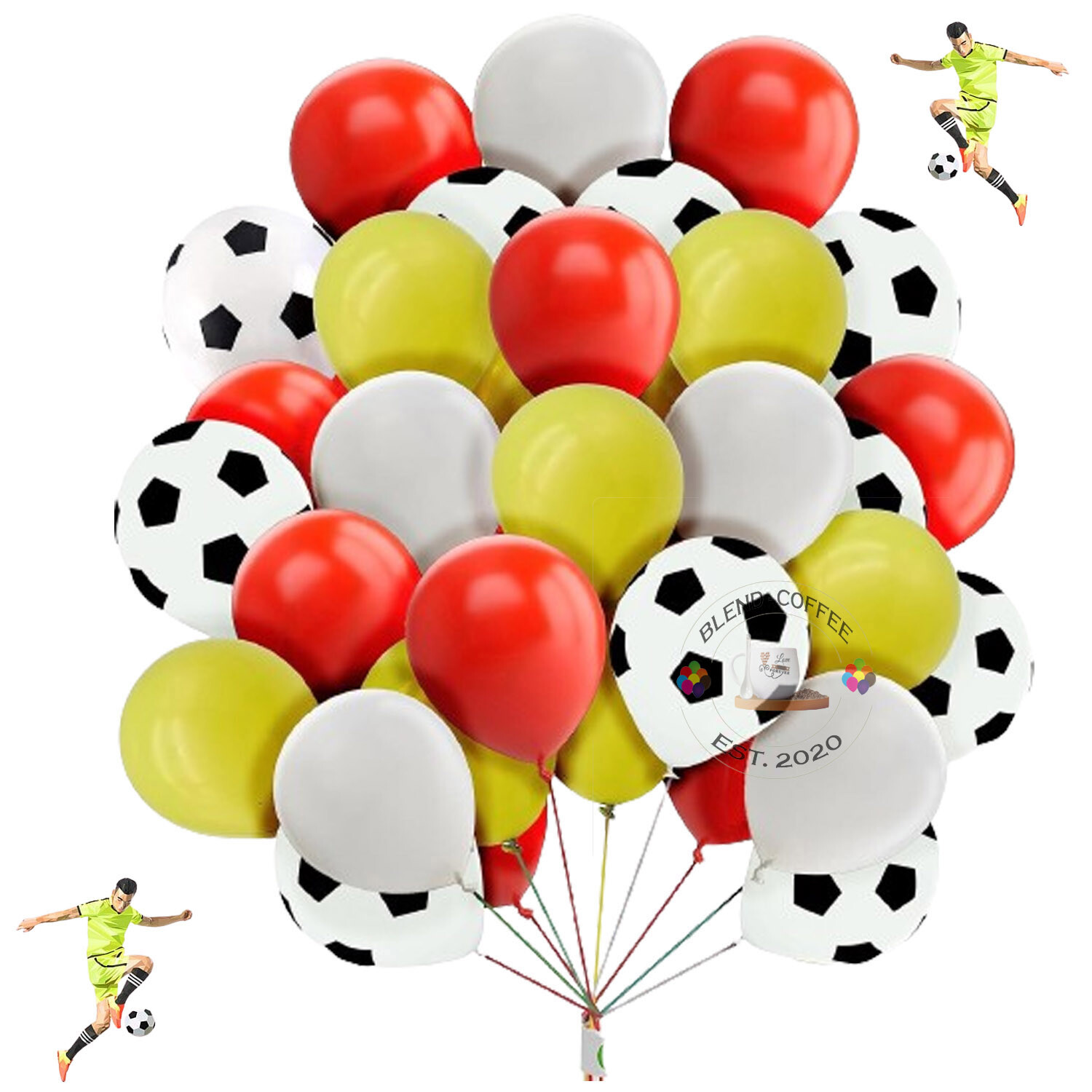 12" Soccer Balls Latex Football Balloons Party World Cup Decoration ...