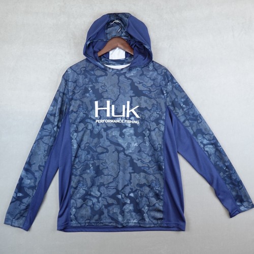 HUK Performance Hoodie Mens Large Fishing Long Sleeve Hooded T Shirt ...
