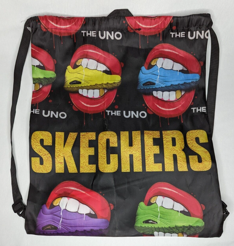 The Uno Sketchers Shoes Drawstring Backpack Bag 20x17 Gym Bag | eBay