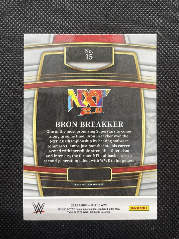 2022 Panini Select WWE - Bron Breaker Concourse Rookie #15 Retail Blue ...