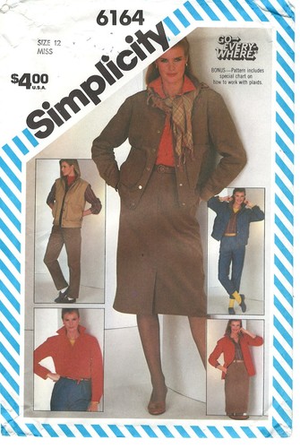 1983 Simplicity 6164 Misses Go-Everywhere Suit size 12 sewing pattern ...